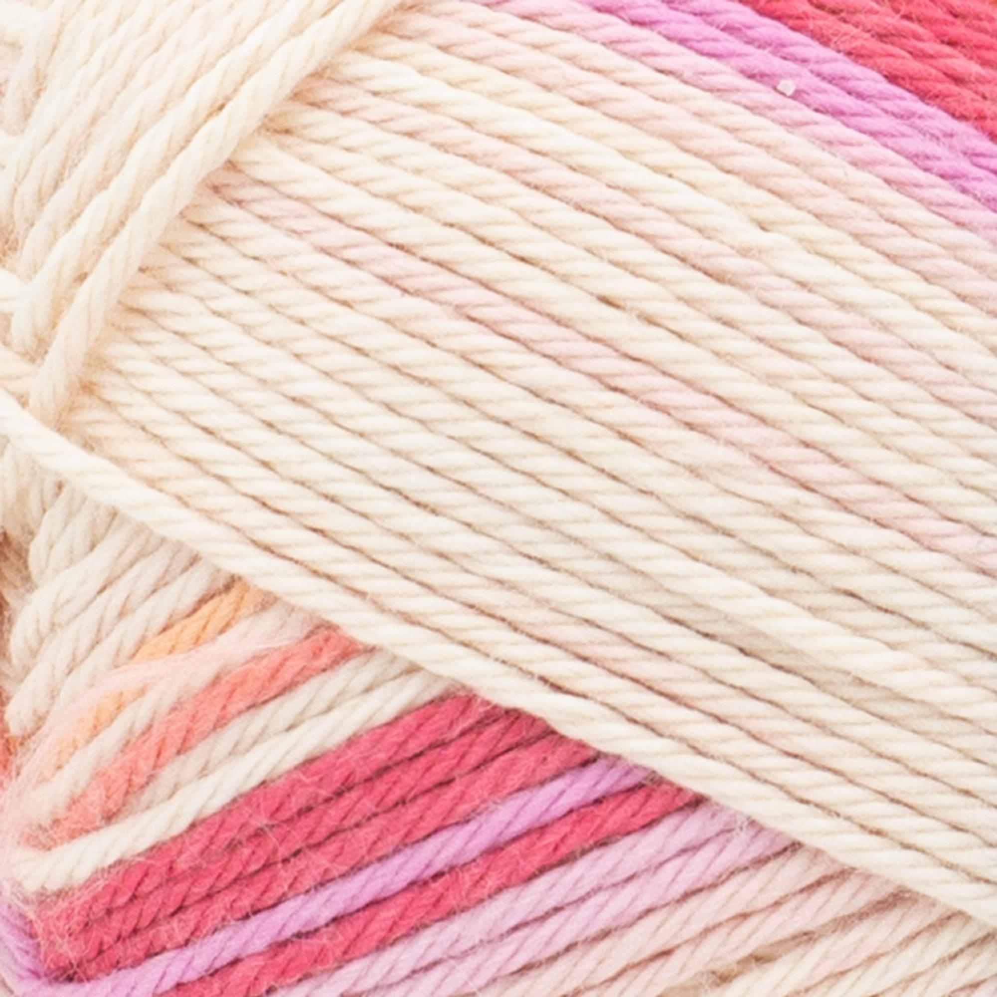 (3 Pack) Lion Brand Yarn 769-502G 24/7 Cotton DK Yarn, Flamingo ...